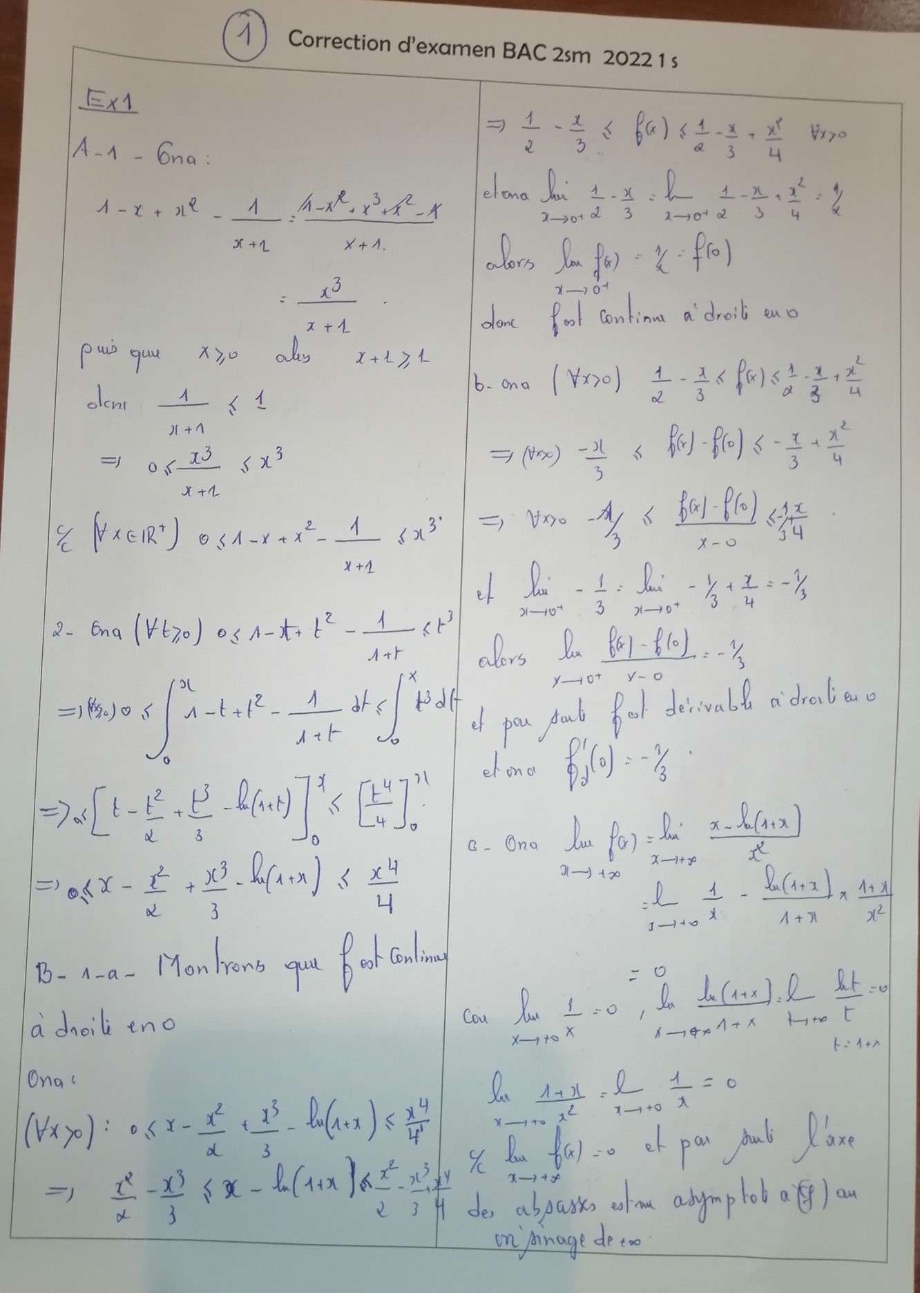 Examen National 2022 Math Bac 2 Science Math Normale Avec Correction ...